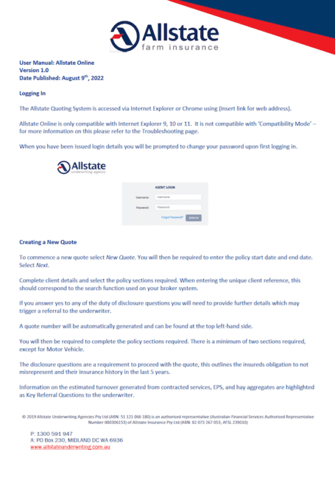 Insurance Resources & Forms | Allstate Underwriting